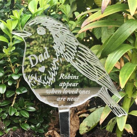 Personalised Robin Memorial Grave Marker Decoration By The Bespoke Workshop
