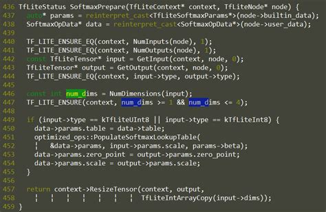 Tensorflow Lite Softmax Error If Dims Num Dims Num Dims