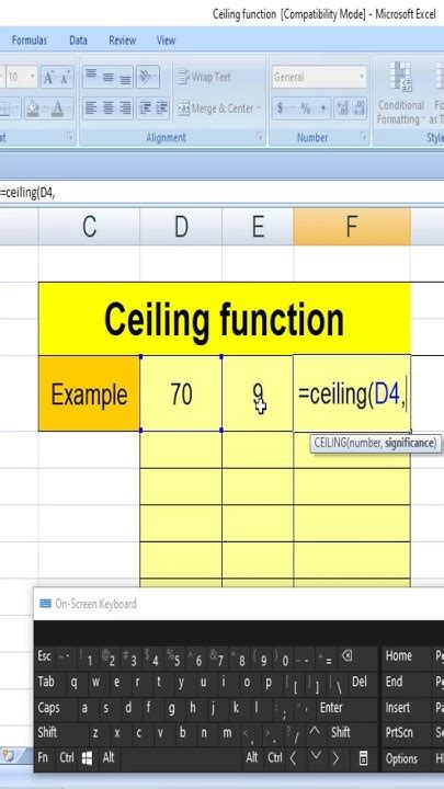 Ceiling Function In Excel Excel Tricks And Tips Ceiling Function