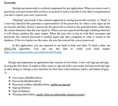 Solved Storing User Passwords Is A Critical Component For
