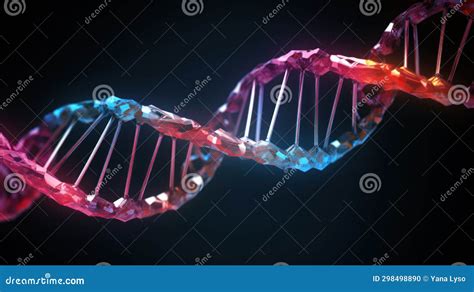 human dna strand against a black background representation of a dna molecule in vivid colors