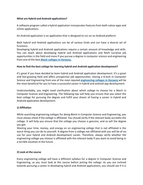 Ppt Brief About Hybrid Application And Android Application Powerpoint