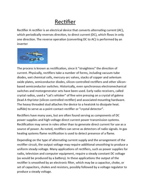 Reflection Pdf Rectifier Electrical Equipment