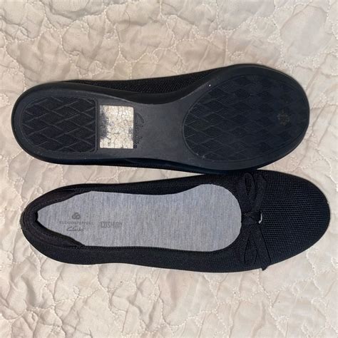 Clarks Cloudstepper Black Ballet Flats Size 9 5 Gem