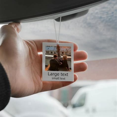 Marco De Acrílico Personalizado Para Colgar Fotos Y Texto Ambientadores De Coche Para Espejo