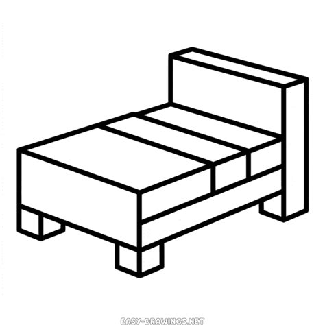 Minecraft Bed Easy Drawing Easy Drawings