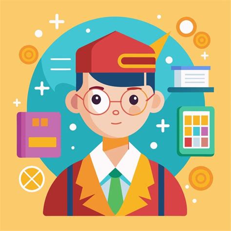 Flat Style Vector Illustration Of A Mathematician Premium Ai