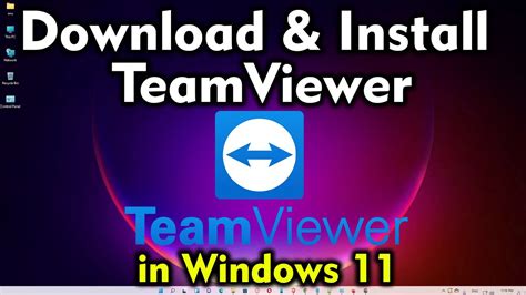 How To Download And Install Teamviewer In Windows 11 Pc Laptop Youtube