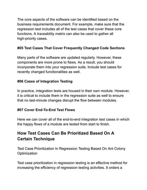 Test Cases Prioritization For Regression Testing Methods And Best Practices Pdf