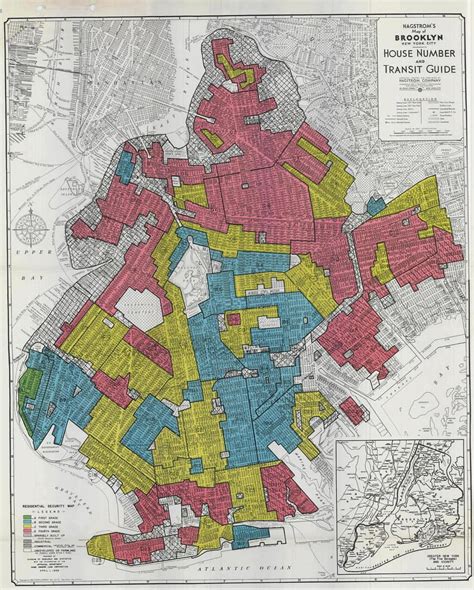 Nyc Urbanism Mapmondays 1938 Home Owners Loan Corporation Holc Redlining Map Of Brooklyn