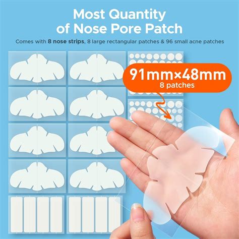 Tktk Hydrocolloid Nose Patches Xl Nose Pore Strips 91 X 48 Mm Large