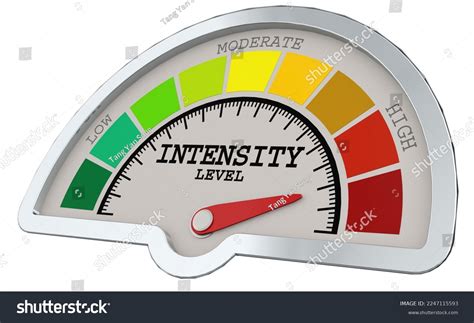 Intensity Level Measuring Scale Color Indicator Stock Illustration