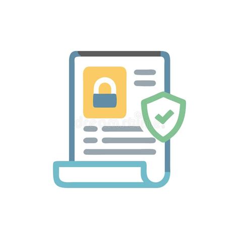 Essential Security Policy Icon For Management Stock Illustration