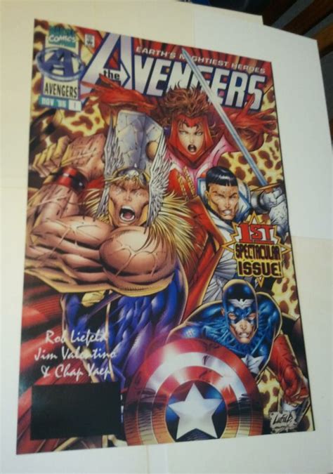 Avengers Poster 50 Rob Liefeld Captain America Thor Scarlet Witch