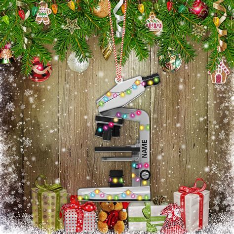 Modern Microscope Christmas Lights Ornament Modern Microscope Etsy