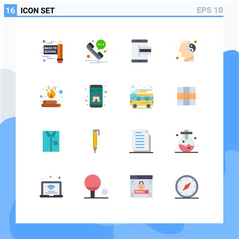 16 Universal Flat Colors Set For Web And Mobile Applications Flame Bonfire Online Campfire Relax