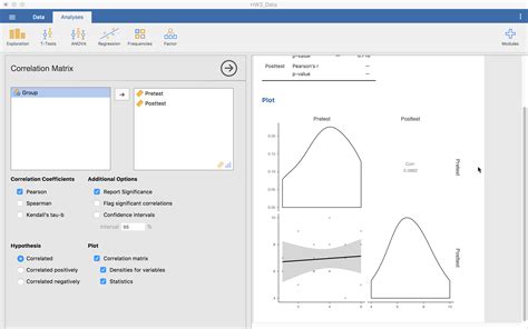 Using Jamovi Correlation And Regression ·