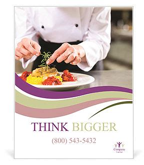 A Person In A Chefs Uniform Putting A Garnish On A Plate Poster
