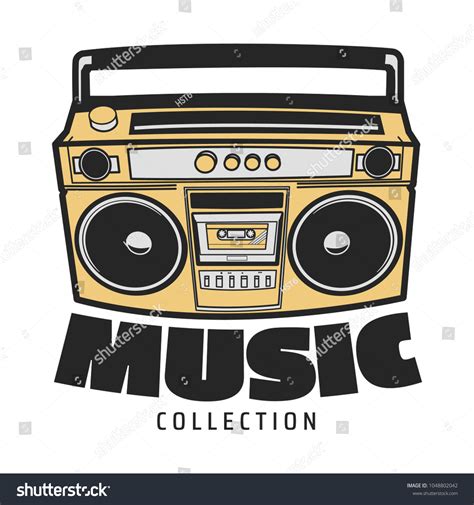 Icon Boombox Vector Isolated Image Tape Stock Vector Royalty Free