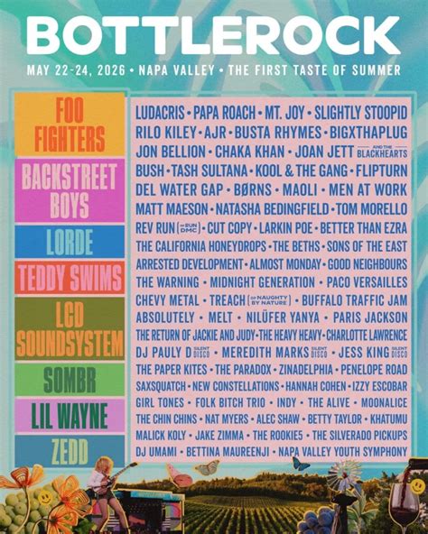 Bottlerock 2026 Lineup Announced Foo Fighters Lcd Soundsystem