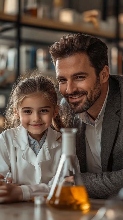 Free Father Daughter Science Time Image Father Daughter Science