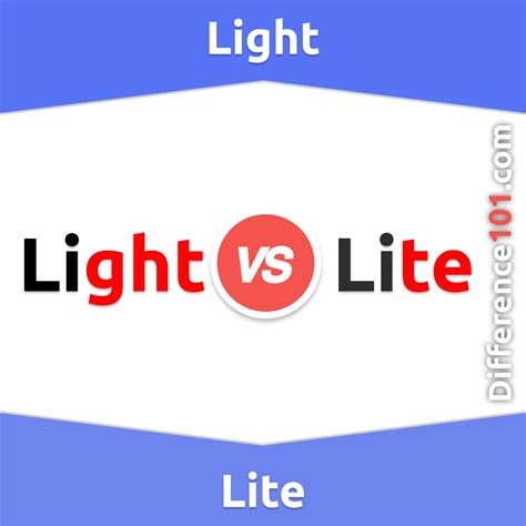 Light Vs Lite 5 Key Differences Description Examples Difference 101