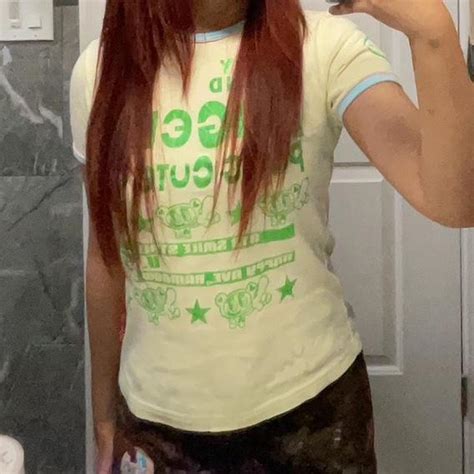 Angel Blue Ringer Long Sleeve With Super Cute Depop