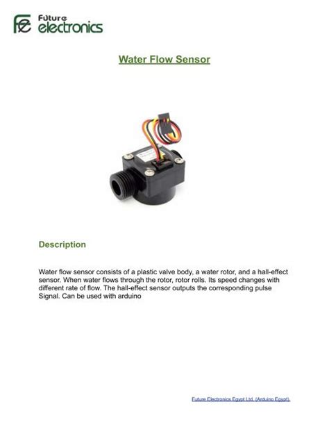 Water Flow Sensor Arduino Egypt