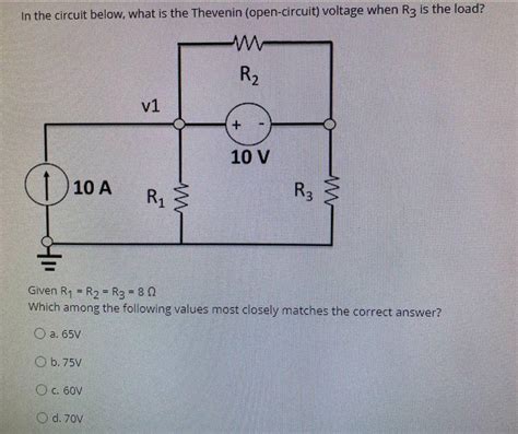 solved in the circuit below what is the thevenin