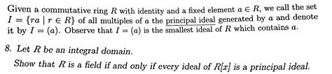 solved а given a commutative ring r with identity and a