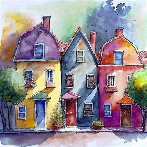 370 Watercolor Houses Ideas To Save Today Watercolor Watercolor