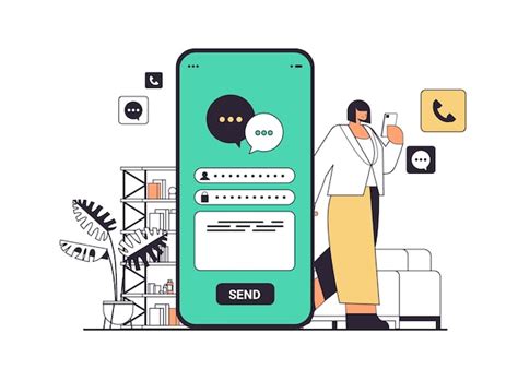 Premium Vector Businesswoman Entering Passcode In Personal Business