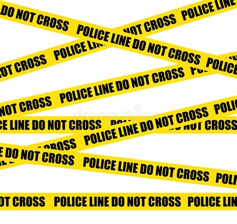 Police Lines Do Not Cross Crime Scene Stock Vector Illustration Of
