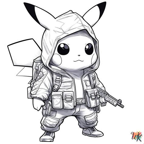 Kleurplaat Pikachu De Hoofdpersoon Van De Pokémon Film