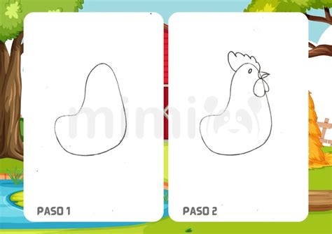 Dibujo De Contorno De Gallo