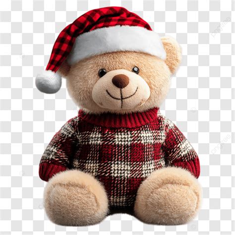 산타 모자를 쓴 크리스마스 봉제 곰 크리스마스 테디 베어 휴일 봉제 인형 축제 곰 Png 일러스트 및 이미지 에 대한 무료 다운로드 Pngtree