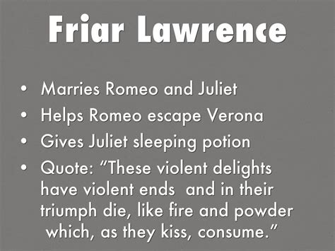 Good Friar Lawrence Quotes Characters In Romeo And Juliet Paris