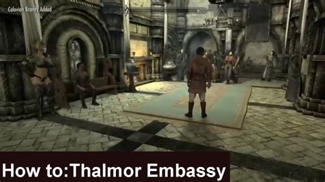 Skyrim Remastered Thalmor Embassy Full Walk Through Youtube
