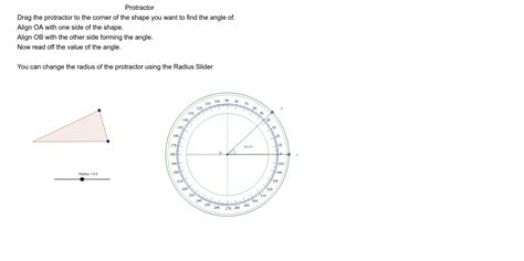 Virtual Protractor Geogebra Virtual Protractor Geogebra