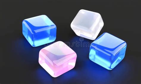 A 3d Render Of Abstract Geometric Blocks On A Black Background Stock