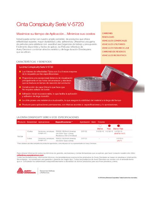 Cinta Conspicuity Serie 5720 Pdf