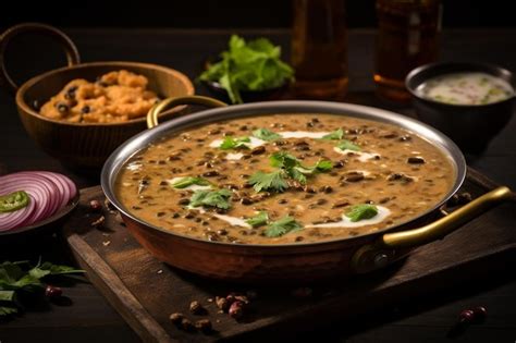 Dal Makhani In A Traditional Handi Premium Ai Generated Image