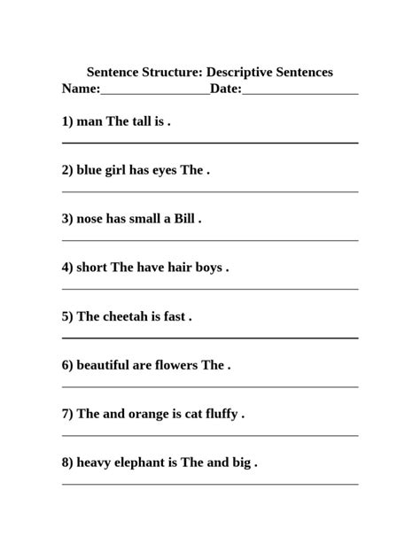 Sentence Structure 59084 Pdf
