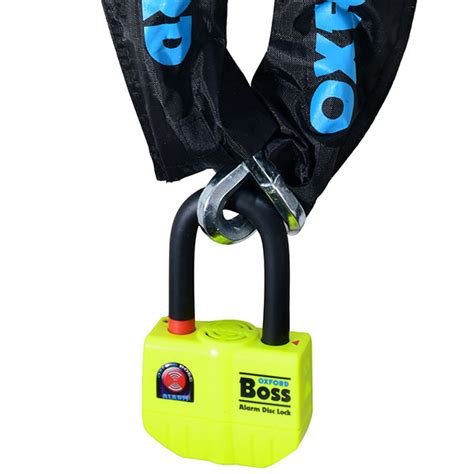 Oxford Boss Alarmed Disc Lock And 14mm Monster Chain Free Uk Delivery