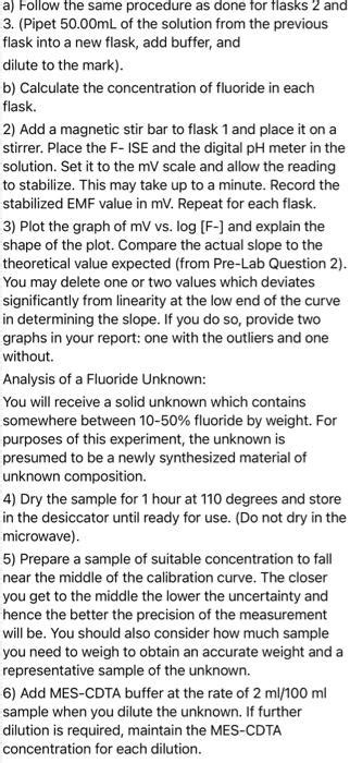 Solved Exp Determination Of Flouride Using Ise
