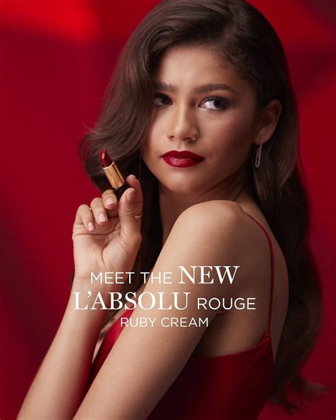 Zendaya Wearing Her Special Shade Rubiez From Her Labsolu Rouge