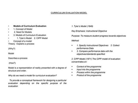 Cipp Model For Curriculum Evaluation Pdf Educational Assessment