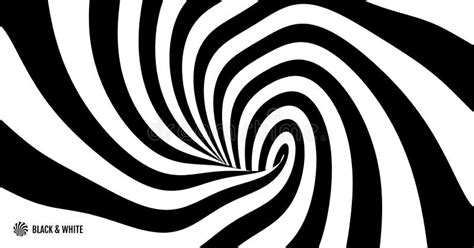 Pattern With Optical Illusion Black And White Design Abstract Striped