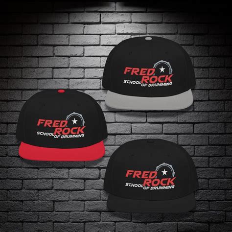 Fredrock Drumming School Flat Bill Cap Embroidered Drummer Hat Etsy