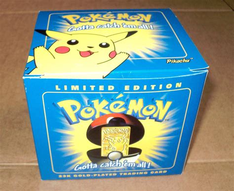 New Pokemon Pikachu Burger King 23k Gold Plated Trading Card Limited